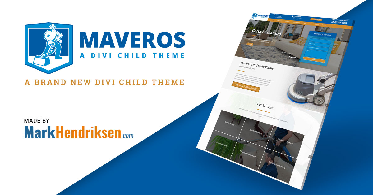 Maveros a brand new Divi child theme by markhendriksen.com