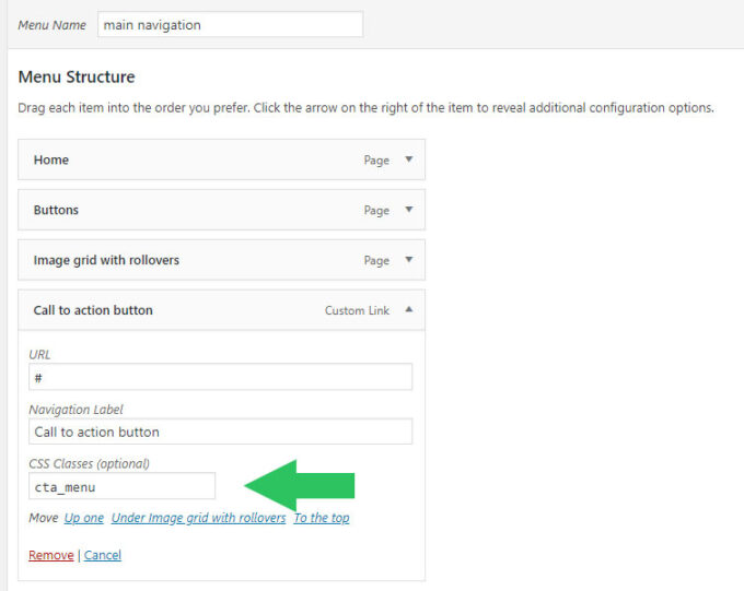 How to create a call to action button in the menu | Markhendriksen.com