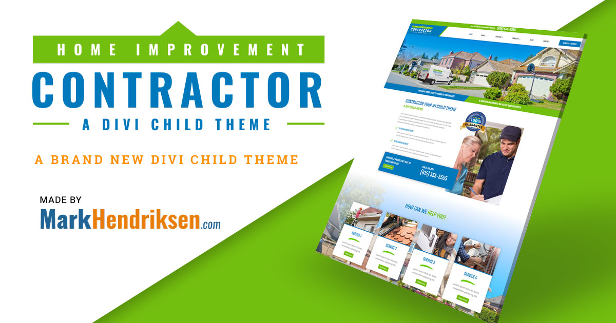 Contractor a Divi Child Theme For contractor companies