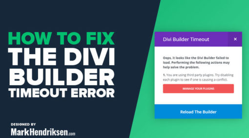 How to Fix the Divi Builder Timeout Error or the Constantly Loading Dots
