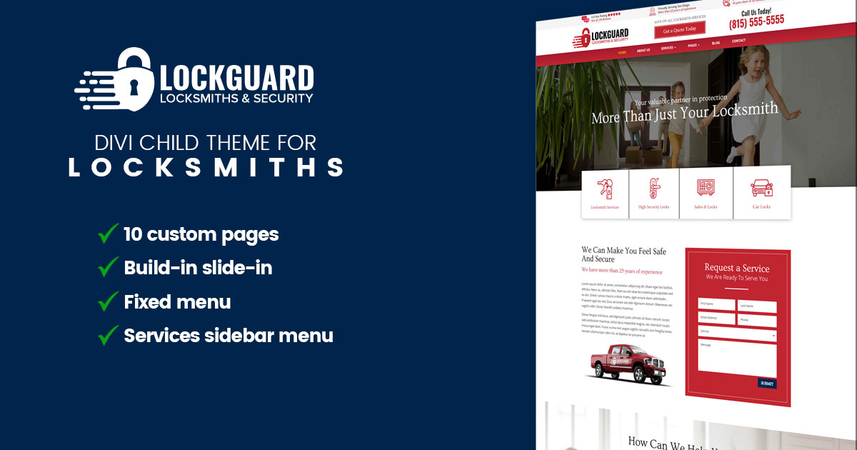 Locksmith Website Template For Divi | MarkHendriksen.com