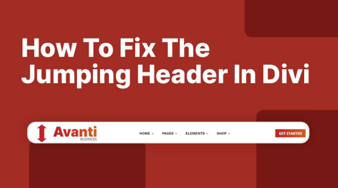 How To Fix Divi Jumping Header | MarkHendriksen.com