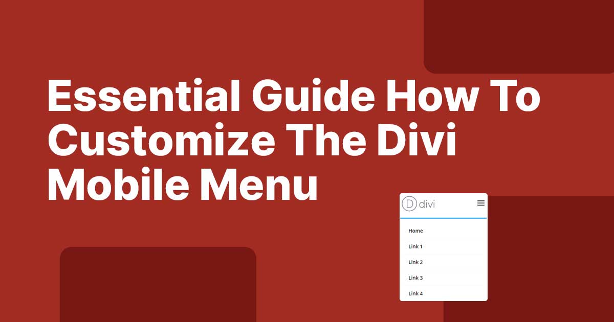How to Style the Divi Mobile Menu | MarkHendriksen.com