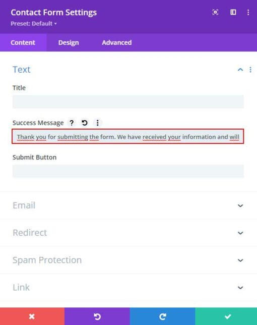 How to Style the Divi Contact Form Success Message
