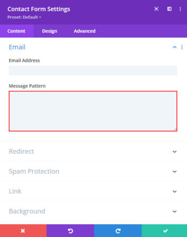 How to Create a Custom Divi Contact Form Message Pattern