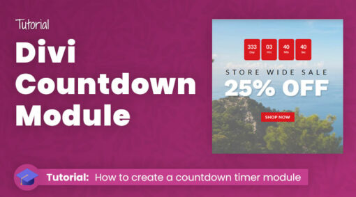 How to Create and style the Divi Countdown Timer Module