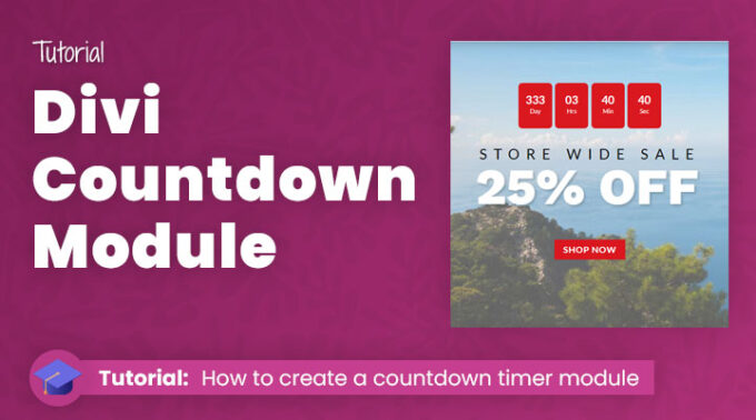 How to Create and style the Divi Countdown Timer Module
