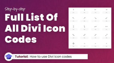 Full List Of All Divi Icon Codes | MarkHendriksen.com