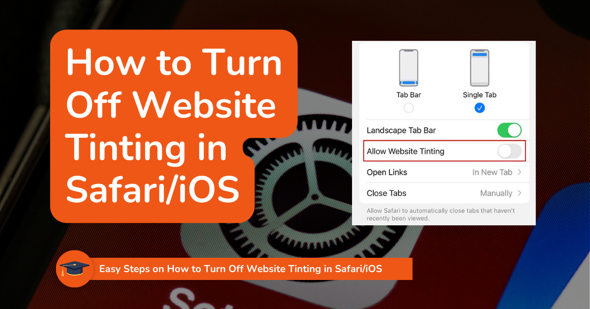 How to Turn Off Website Tinting in Safari/iOS