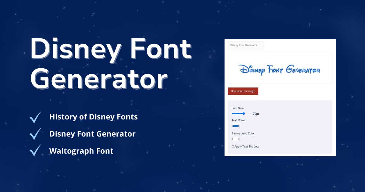 Disney Font Generator | Create Your Own Disney-Inspired Text